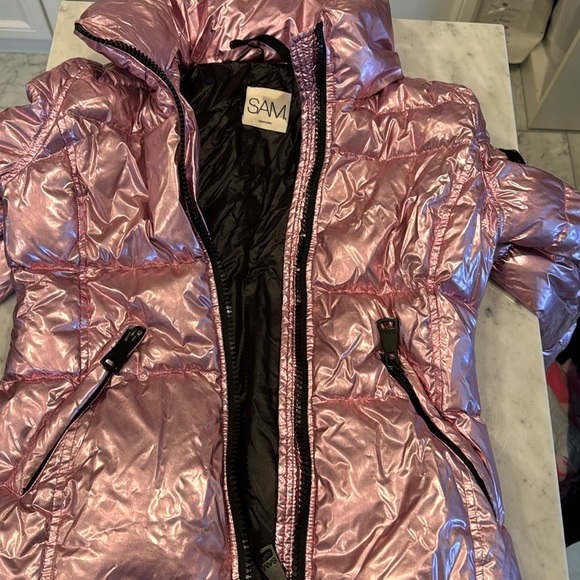 SAM. | Jackets & Coats | Sam Down Coat Pink Size 2 | Poshmark
